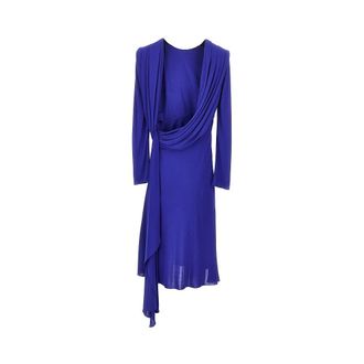 Versace Viscose jersey draped midi dress Woman 40