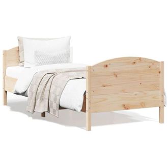 vidaXL Cadre de lit avec t&ecirc;te de lit 75x190 cm bois de pin massif