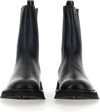 Alexander McQueen Leather Boot - Gray