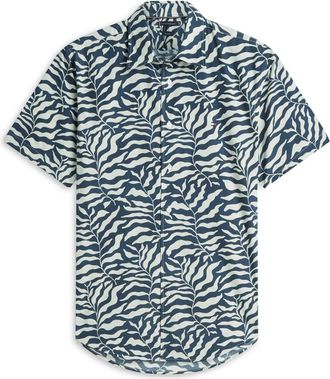 Tommy Hilfiger Kurzarmhemd in Paper-Touch-Haptik, Regular Fit in