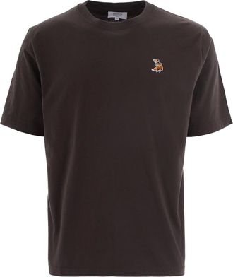 Maison Kitsun&eacute; Homme, Tops, Noir, Taille: L Dreaming Fox Regular T-Shirt