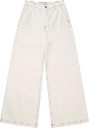 Munthe Femme, Pantalons, Blanc, Taille: 46 FR Wide Pantalons