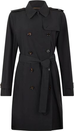 Moorer Femme, Manteaux, Noir, Taille: 42 FR Avignon Trench avec Ceinture