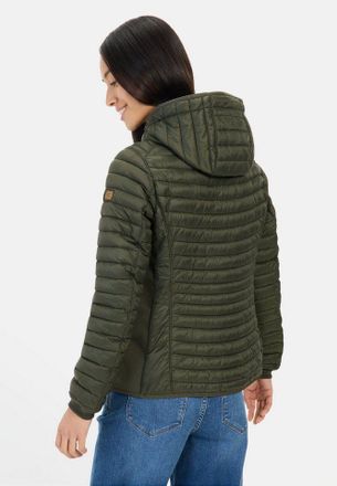 Camel Active Steppjacke Leichte Steppjacke aus recyceltem Polyamid Langarm Markenlogo