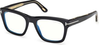 Tom Ford unisex, Accessoires, Noir, Taille: 52 MM Icon Blue Block Square Optical