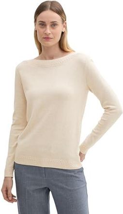 Tom Tailor 1045347 Pull-Over, 17573-soft Beige Melange, L Femme