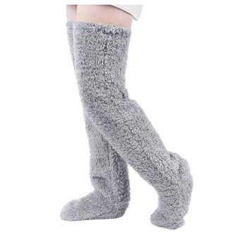Generic Chaussettes Femme Fantaisie Funny Socks Jambi&egrave;res En Tricot &Eacute;paisses Et &Eacute;l&eacute;gantes Pour Femmes Chaussettes En Laine Pour Les Genoux Parfaites Pour La M