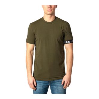 Dsquared2 T-Shirt mit Logo-Besatz - - Tops - Herren - Gr&uuml;n - XL