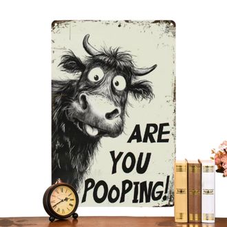 Generico Wandbild, Metallschild, lustig und modern, 30 x 20 cm, Badezimmerdekoration mit Spruch Sind Sie Cagando? | f&uuml;r Bauernhof, Haus, Toilette, Ostern, Weih