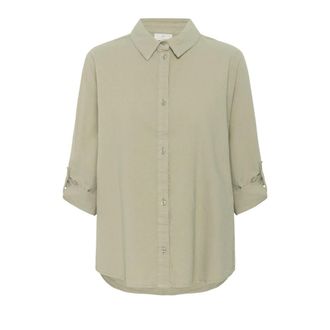 Kaffe Einfache Seegrass Hemdbluse - - Blouses & Shirts - Damen - Gr&uuml;n - 2XL
