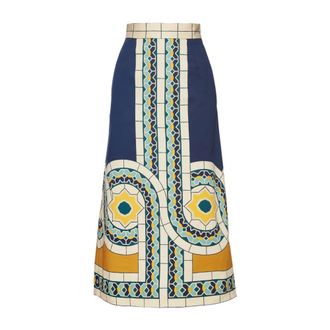 La DoubleJ Baia Rock - Figurschmeichelnde A-Linien-Silhouette - - Skirts - Damen - Blau - S