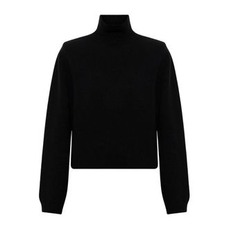 R&oacute;he Femme, Pulls, Noir, Taille: 42 FR Col roul en M&eacute;rinos Fin