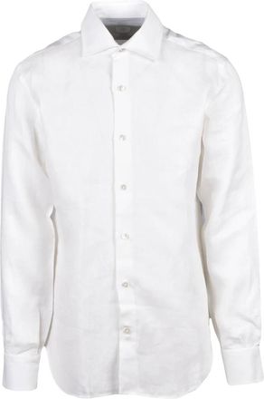Eleventy Homme, Chemises, Blanc, Taille: 3XL Linen Shirt