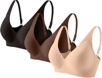 Generic Soutien-gorge fronc&eacute; doux et confortable - Soutien-gorge sans fil - Lingerie pour femme - Soutien-gorge de sport quotidien - Soutien-gorge dentra&icirc;neme