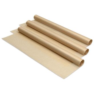 Navaris Backpapier 3x Backmatte wiederverwendbar - 33x40cm Backfolie für Backblech Backofen - Dauerbackfolie Matte antihaft Folie - Teflonfolie mit PTFE-Besch