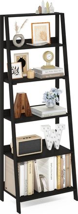 Furinno Ladder Leiter-B&uuml;cherregal, 6 Ebenen, Espresso