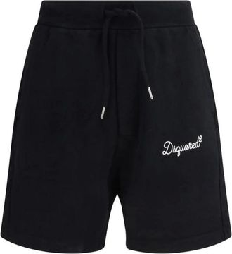 Dsquared2 Homme, Shorts, Noir, Taille: XL Cotton Bermuda Shorts