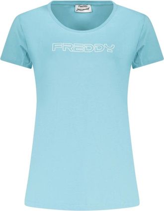Freddy Femme, Tops, Bleu, Taille: 38 FR T-shirt &agrave; manches courtes