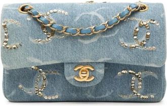 Chanel Sac bandouli&egrave;re en denim vintage Pre-owned - Femme - Pre-owned - Bleu - Taille: ONE Size