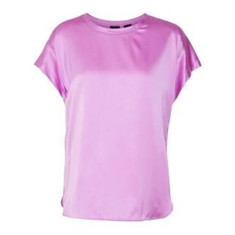 Pinko Seiden-Satin Langarmbluse - - Tops - Damen - Rosa - L