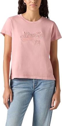 Levi's T-Shirt Graphic Boxy pour Femme, Rose Clair (0039), S