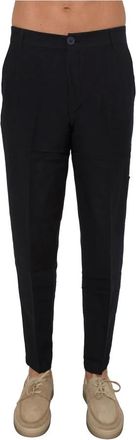 A|X Armani Exchange Homme, Pantalons, Bleu, Taille: W34 Pantalon Classique en Lin et Serg&eacute; de Rayonne