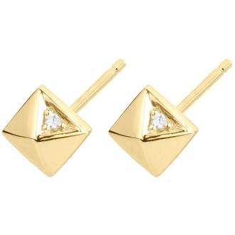 Edenly Ohrringe Sch&ouml;pfung - Rohdiamanten - Gelbgold - 9 Karat