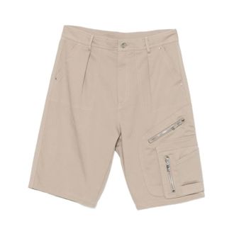 Les Hommes Urban Shorts mit Rei&szlig;verschlusstaschen - - Shorts - Herren - Beige - S