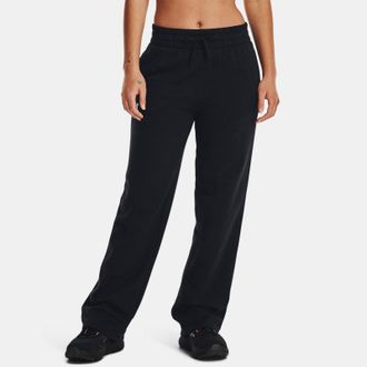 Under Armour Rival Fleece Hose mit geradem Bein f&uuml;r Damen Schwarz / Wei&szlig; XL