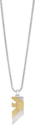 Emporio Armani Collier pendentif Emporio Armani en acier inoxydable, bicolore, pour homme, EGS3073040