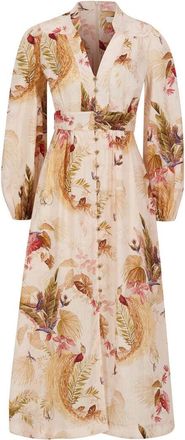 Zimmermann Damen Leinenkleid ASCENSION PLUNGE DRESS