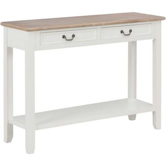 vidaXL Table console Blanc 110x35x80 cm Bois vidaXL