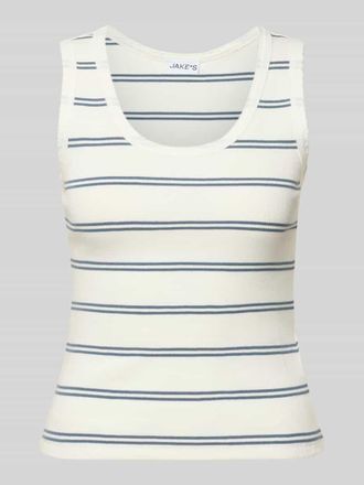 Jake*s Casual Tanktop mit Feinripp und Rundhalsausschnitt