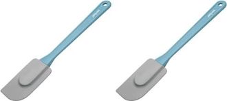 Fackelmann Zenker Teigschaber Candy 26,5 cm PATISSERIE, Schaber zum Backen, Ideal zum Glattstreichen und Ausschaben von Teig (Farbe: Eisblau/Grau), Menge: 1 St&uuml;c