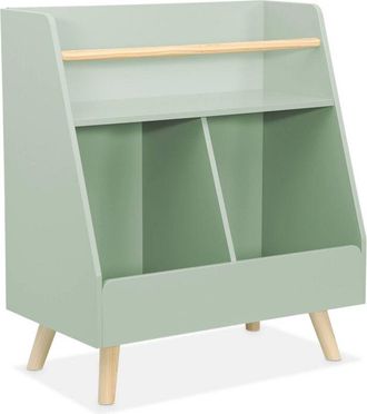 Sweeek Meuble de rangement enfant. vert. 2 compartiments
