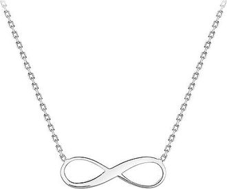 Amazon Essentials Collier Infinity en Or Blanc 9 Carats (précédemment Amazon Collection)