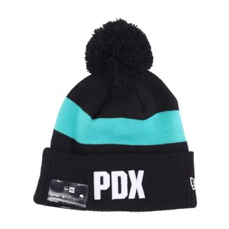New Era Homme, Accessoires, Multicolore, Taille: ONE Size Bonnet NBA City Night Pom Pom