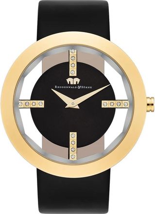 Rhodenwald & S&ouml;hne Uhr - Damen Armbanduhr Lucrezia Echtleder - Gr. unisize - in Gold - f&uuml;r Damen