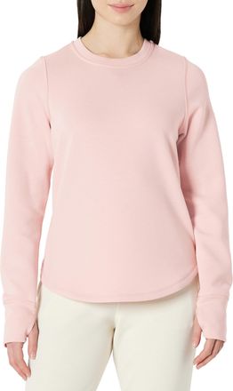 Amazon Essentials Active Damen Damen Active Sweat Lockere Passform Langarm Rundhalsausschnitt Sweatshirt, Staubrosa, XXL