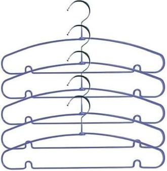 MSV 40 Kleiderb&uuml;gel aus kunststoffbeschichtetem Stahl, sehr robust und rutschfest, Gebogene Seiten, verformt Sich Nicht, alle Arten von Kleidung, 40 cm, B