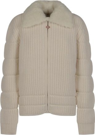 Casablanca Femme, Pulls, Blanc, Taille: 38 FR Veste Rembourr&eacute;e C&ocirc;tel&eacute;e