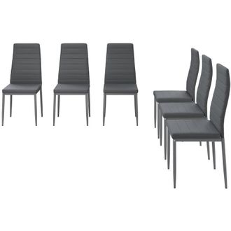 Vicco Esszimmerstuhl Grand, Grau, 42.5 x 48 cm 6er Set