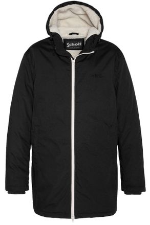 Schott NYC Unisex Bluster Schott Sherpa gef&uuml;tterte Kapuzenjacke, Schwarz, XL