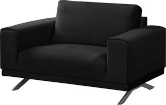 Jack & Alice home24 Sessel Lorcy Schwarz/Anthrazit Webstoff 121 x 81 x 89cm