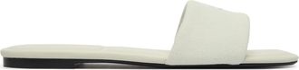 Calvin Klein Pantoletten Calvin Klein Square Flat Sndl Canvas Hw HW0HW03129 Wei&szlig;