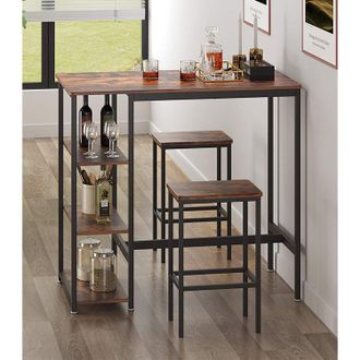 Red Living home24 Barset Velaux 3-teilig Braun