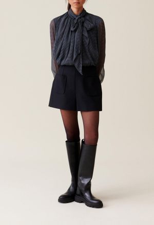 Claudie Pierlot Short taille haute noir