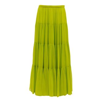Valentino Garavani Maxi-Rock mit Stufen - - Skirts - Damen - Gr&uuml;n - S