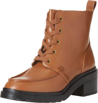 Amazon Essentials Damen Moc-Toe-Stiefel, Schwarz Bräunen, 39.5 EU Weit