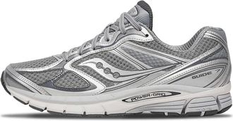 Saucony Homme, Chaussures, Gris, Taille: 40 1/2 EU Baskets Gris Argent avec Design Sportif